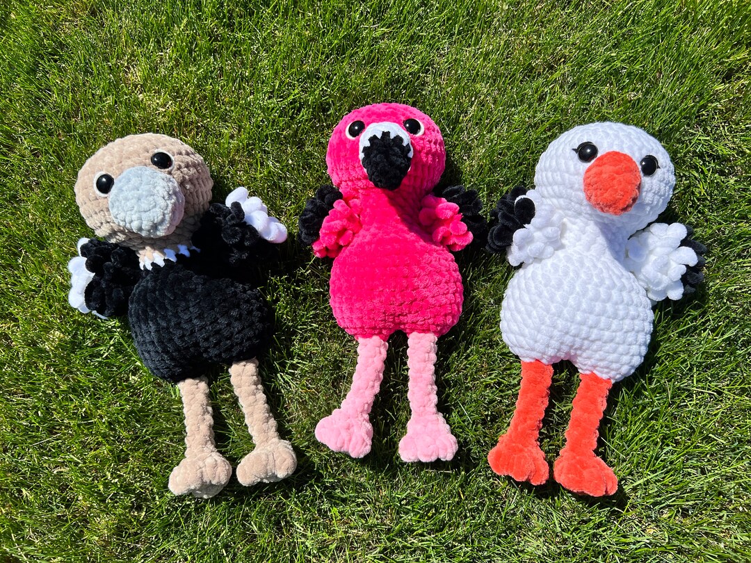 Bird Plushies, Tall Birds, Leggy Birds, Crochet Birds, Jumbo Birds ...