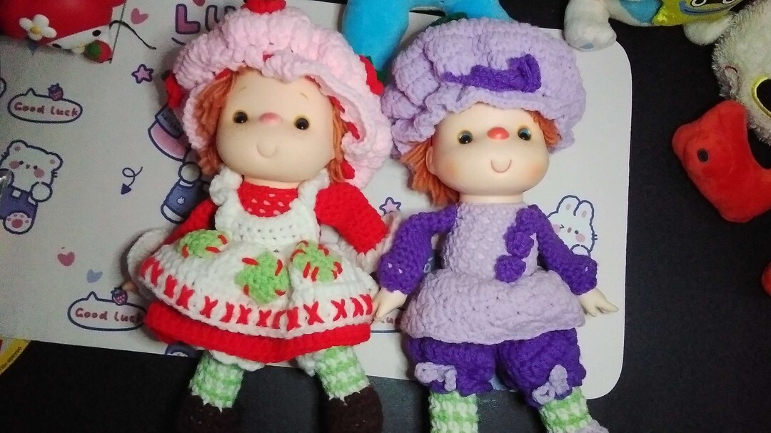 Vintage Lot of 2 Ice Cream Dolls Strawberry Shortcake and Plum Pudding ...