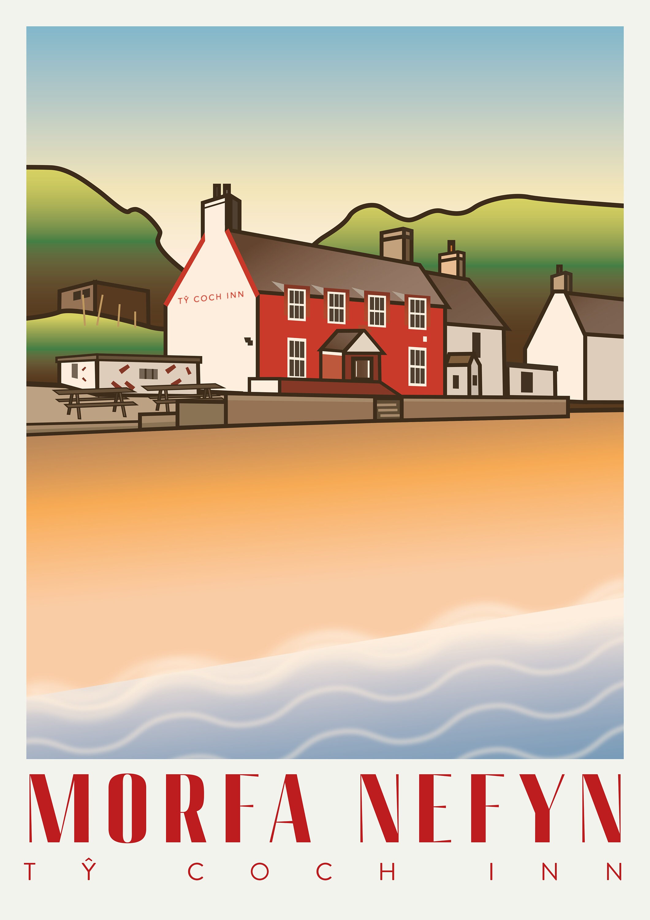 Morfa Nefyn North Wales Art Print Ty Coch Inn A4/A3 Poster of a Famous ...