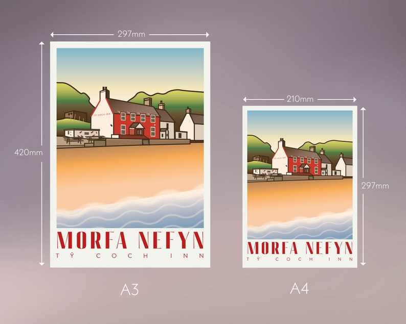 Morfa Nefyn North Wales Art Print Ty Coch Inn A4/A3 Poster of | Etsy