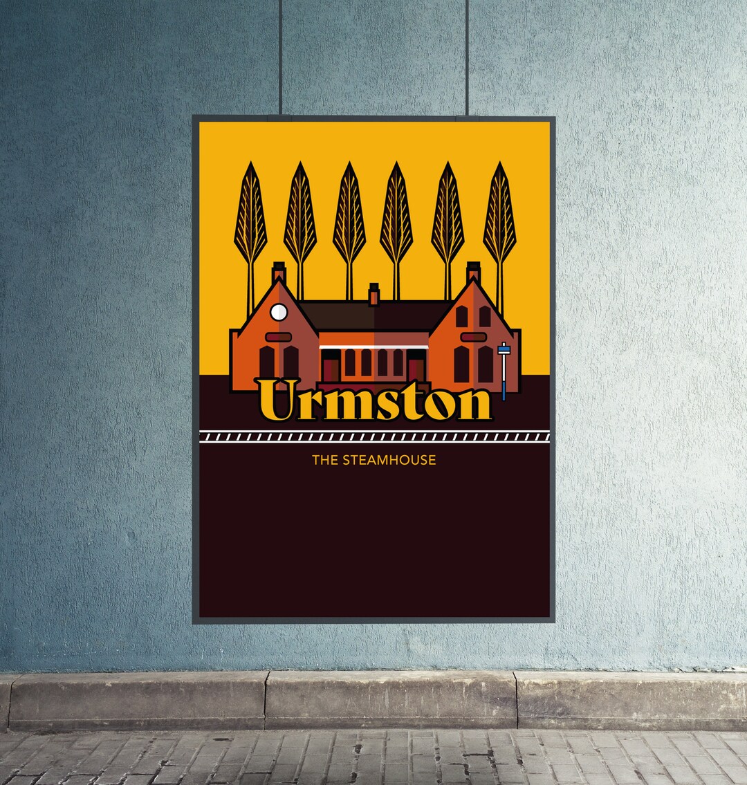 Urmston Manchester Poster The Steamhouse - A3/A4 Größen Kunstdruck von ...