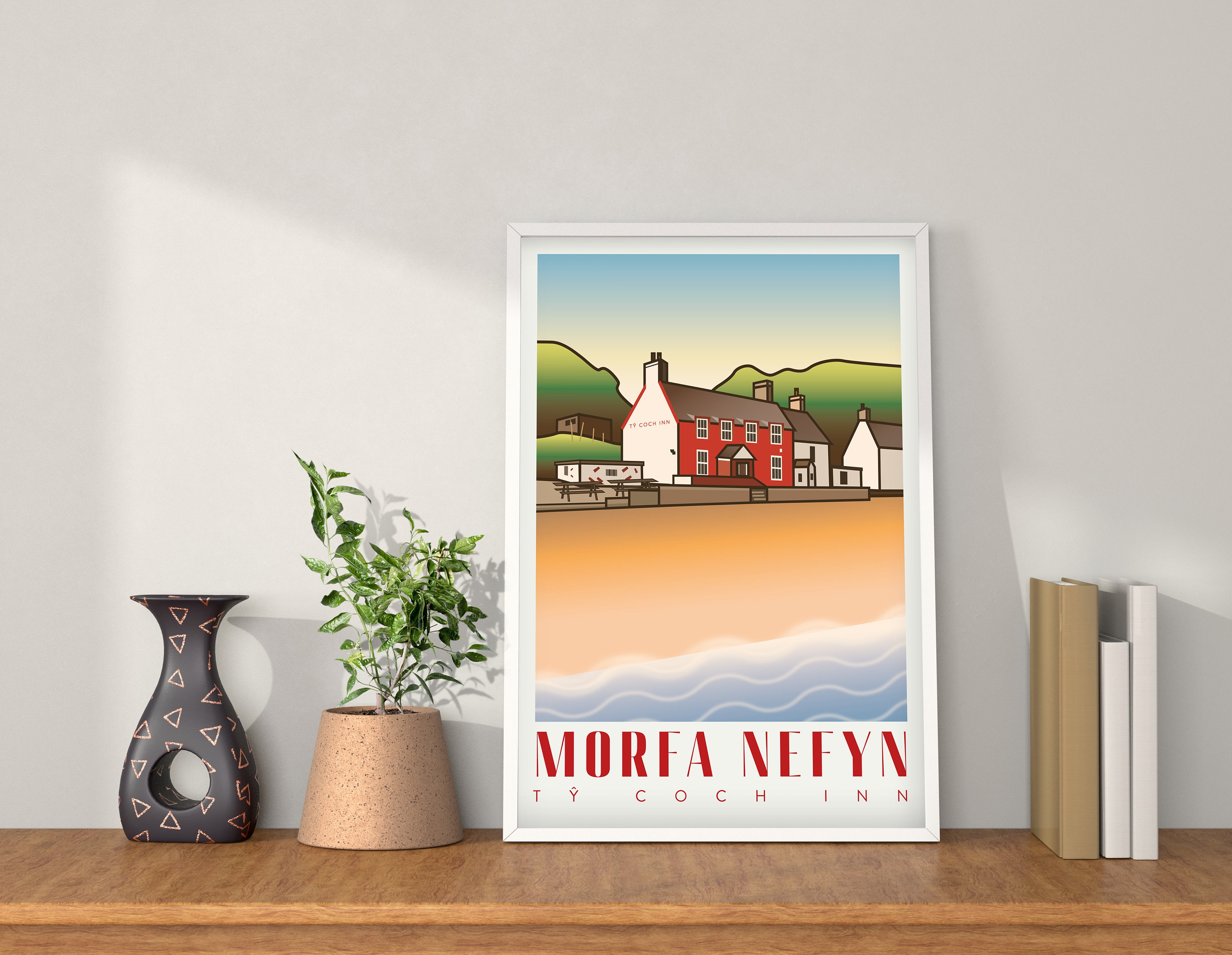 Morfa Nefyn North Wales Art Print Ty Coch Inn A4/A3 Poster of a Famous ...