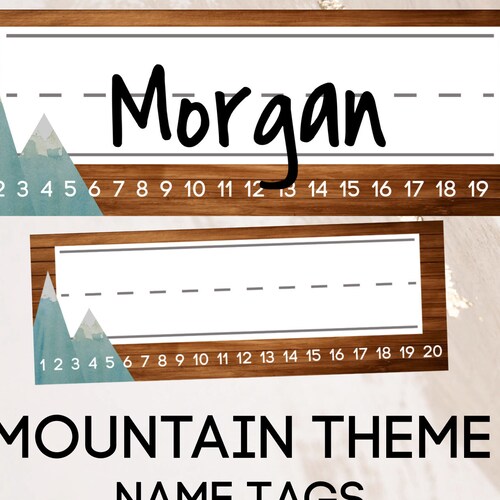 Mountain Theme Bin Labels BLANK instant Download - Etsy