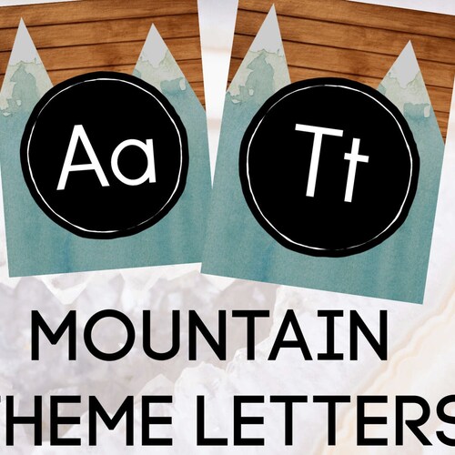Mountain Theme Alphabet Banner for Classroom | Etsy