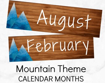 Mountain Theme Cursive Alphabet Banner for Classroom | Etsy