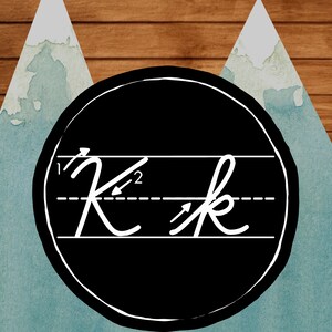 Mountain Theme Cursive Alphabet Banner for Classroom | Etsy