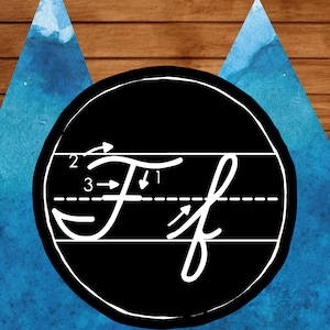 Mountain Theme Cursive Alphabet Banner for Classroom - Etsy