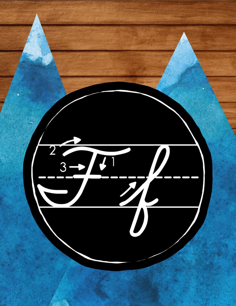 Mountain Theme Cursive Alphabet Banner for Classroom - Etsy