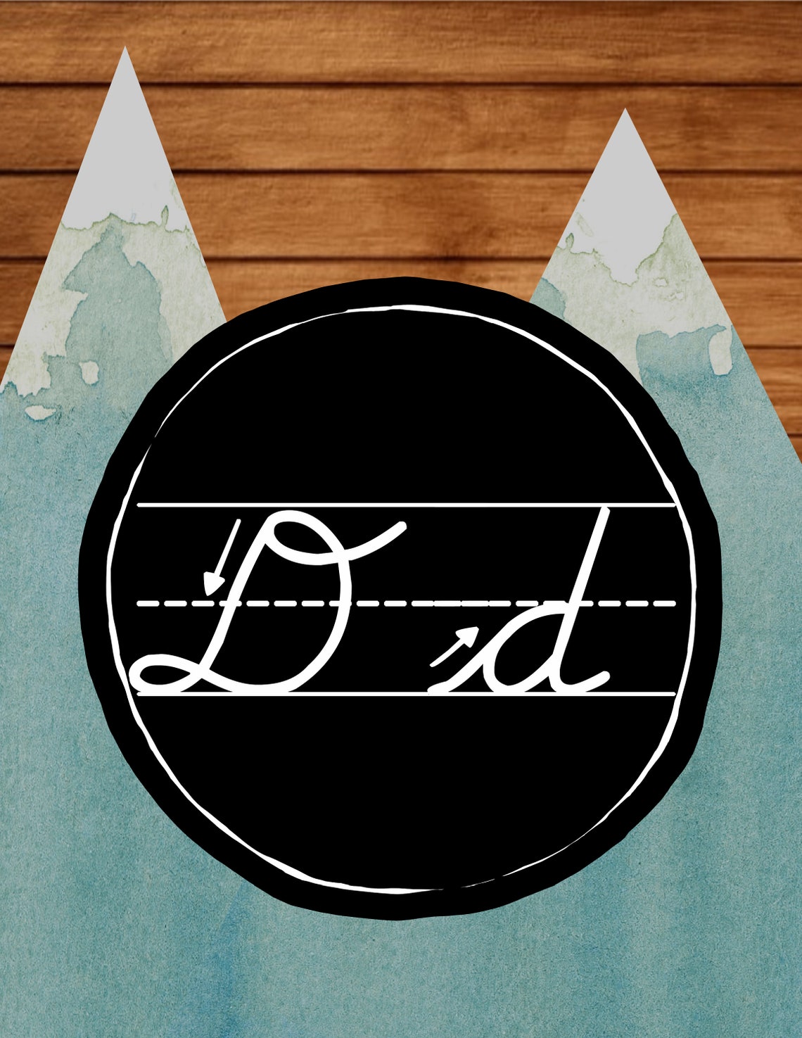 Mountain Theme Cursive Alphabet Banner for Classroom - Etsy