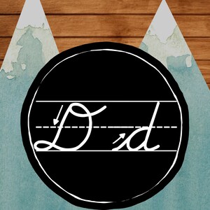 Mountain Theme Cursive Alphabet Banner for Classroom | Etsy