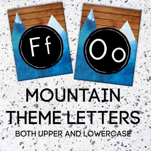 Mountain Theme Alphabet Banner for Classroom | Etsy