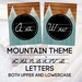 Mountain Theme Cursive Alphabet Banner for Classroom | Etsy