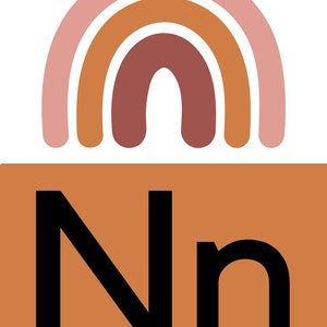 BOHO RAINBOW Alphabet Banner for Classroom - Upper and Lowercase ...