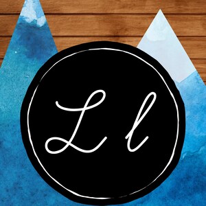 Mountain Theme Cursive Alphabet Banner for Classroom | Etsy