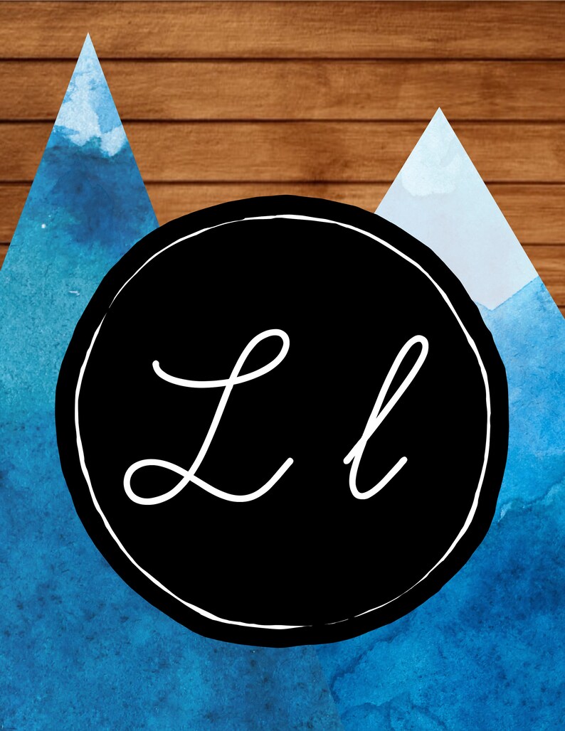 Mountain Theme Cursive Alphabet Banner for Classroom - Etsy