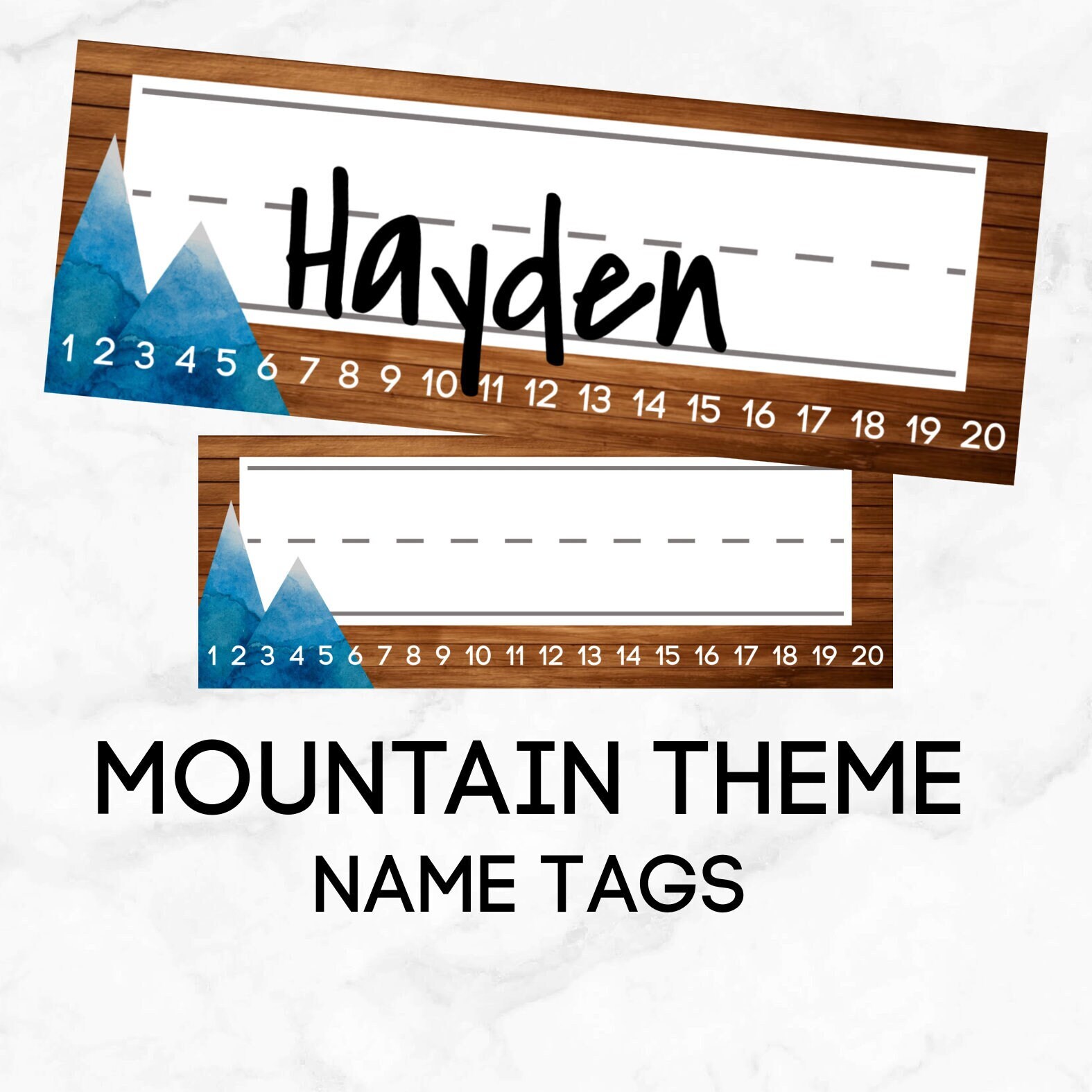 Mountain Theme Name Tags **instant Download** - Etsy