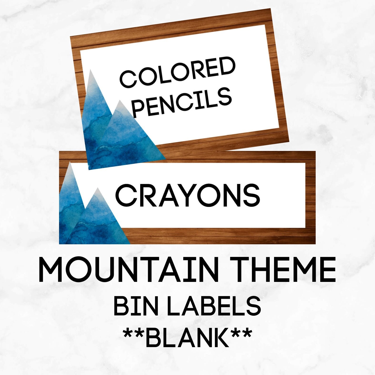 Mountain Theme- Bin Labels BLANK **instant Download** - Etsy