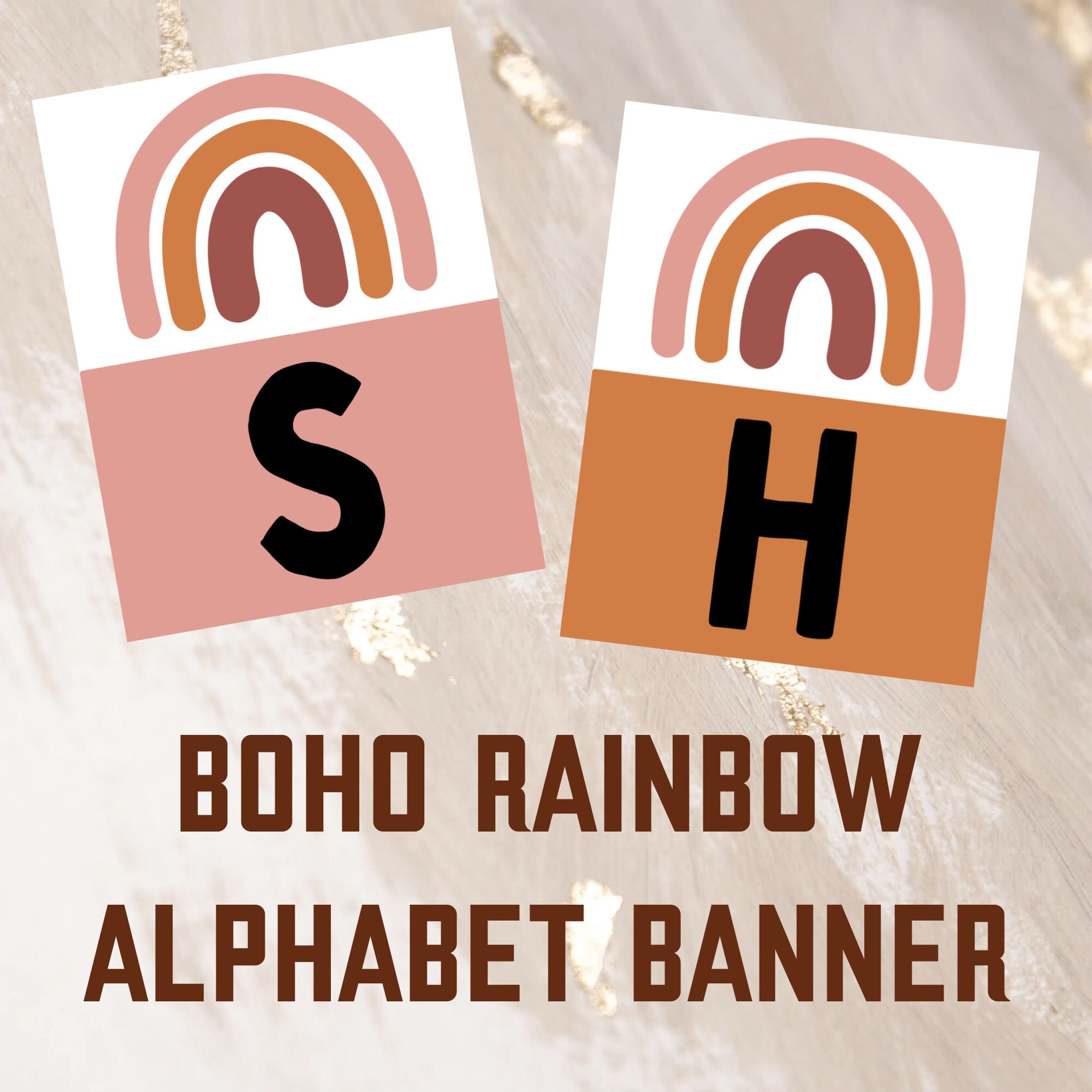 BOHO RAINBOW Alphabet Banner for Classroom - Etsy