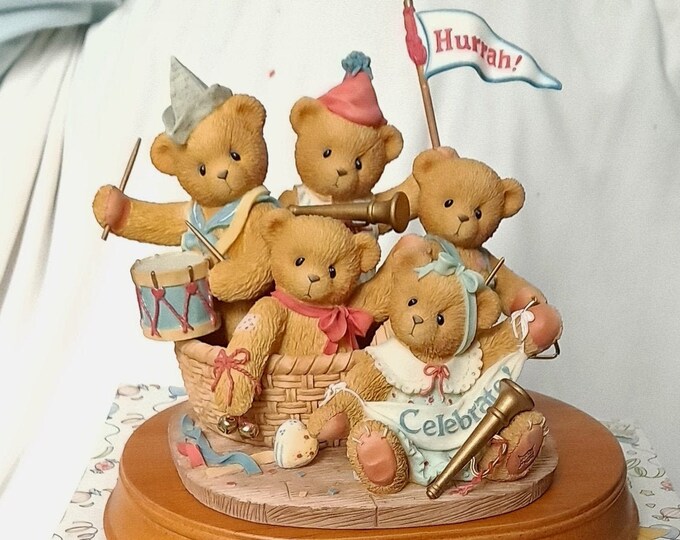 Cherished Teddies 5th Anniversary Figurine 205354 From 1996 - Etsy