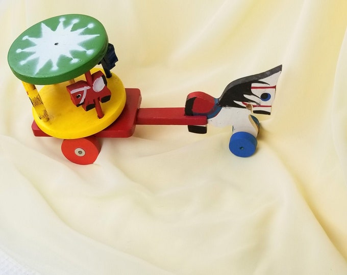 Brio Wood Pony and Carousel Pull Toy, Sweden - Etsy
