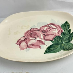 Red Wing Pottery Large Meat Platter Lexington Rose Pattern - Etsy