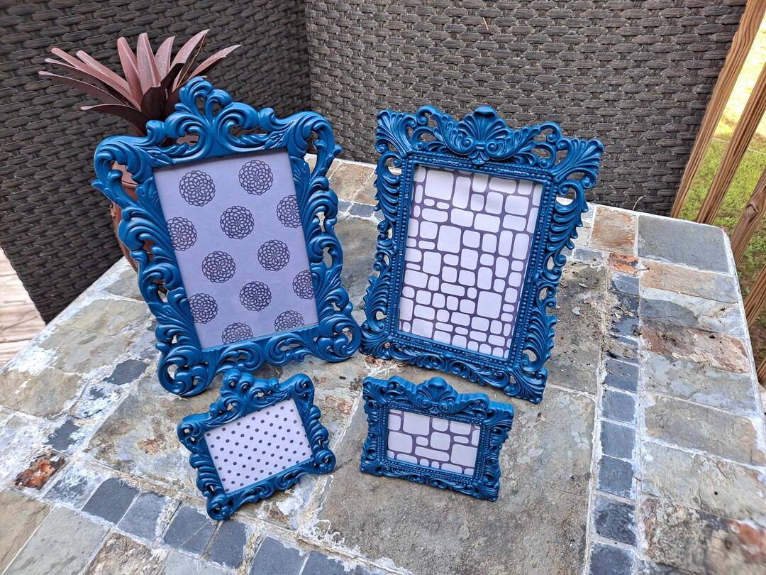 Navy Blue 4x6 Picture Frames and Mini 2.5x2 Picture Frames, Fun, Bright ...