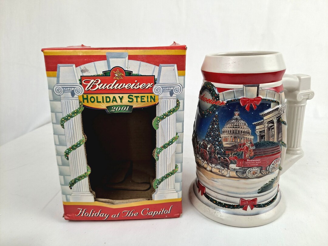 2001 Budweiser "holiday at the Capitol" Beer Stein Budweiser Holiday ...