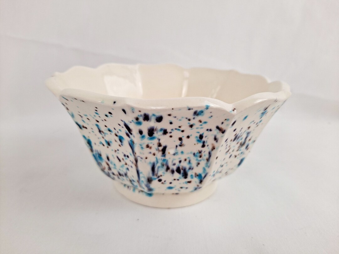 Vintage Art Pottery Planter Pot Splatter Paint Design by L & H Ceramics ...