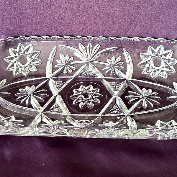 Crystal Relish Tray - Etsy