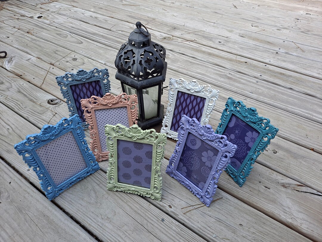 4x6 Picture Frames in VINTAGE Colors LACY Design, 4x6 Photo Frames ...