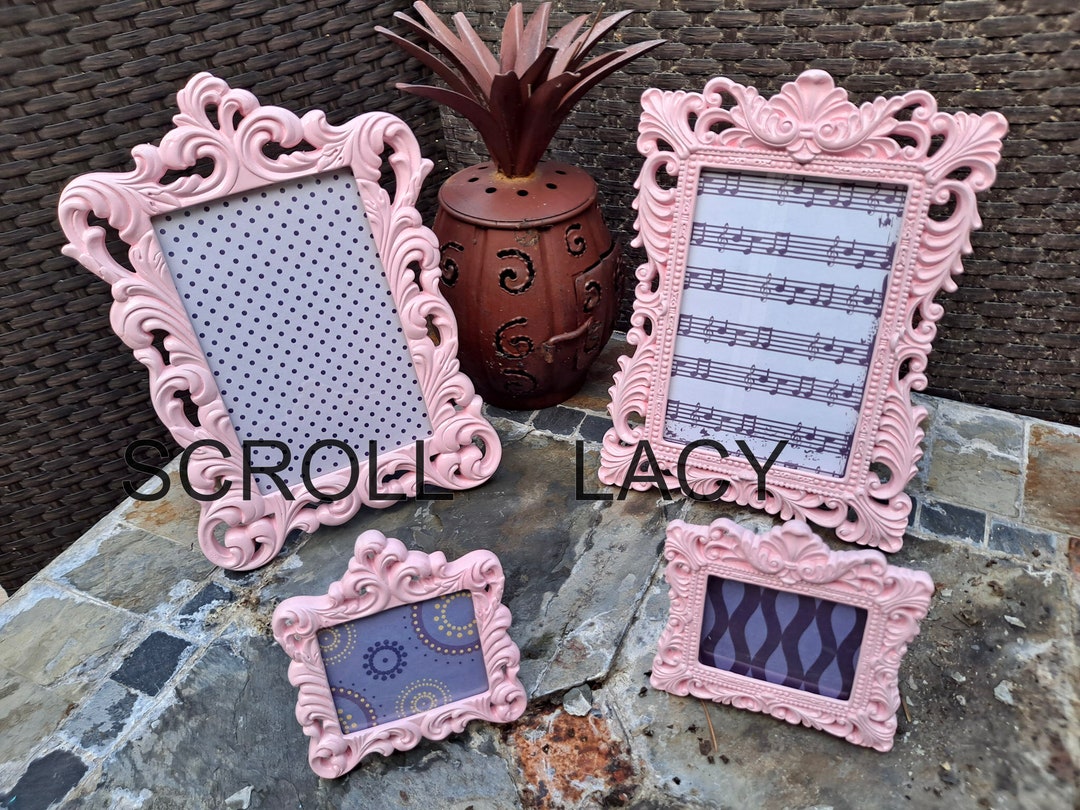 Baby Pink 4x6 Picture Frames and Mini 2.5x2 Picture Frames, Fun, Bright ...
