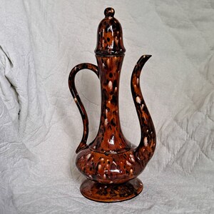 Vintage Handmade Ceramic Genie Bottle Coffee Pot or Teapot With Lid ...