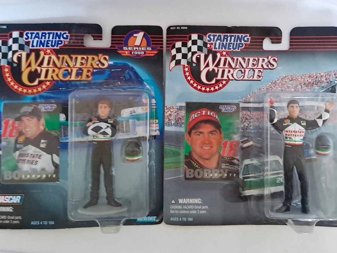 Set of 2 Bobby Labonte Vintage NASCAR Action Figures Car No. 18 Winners ...