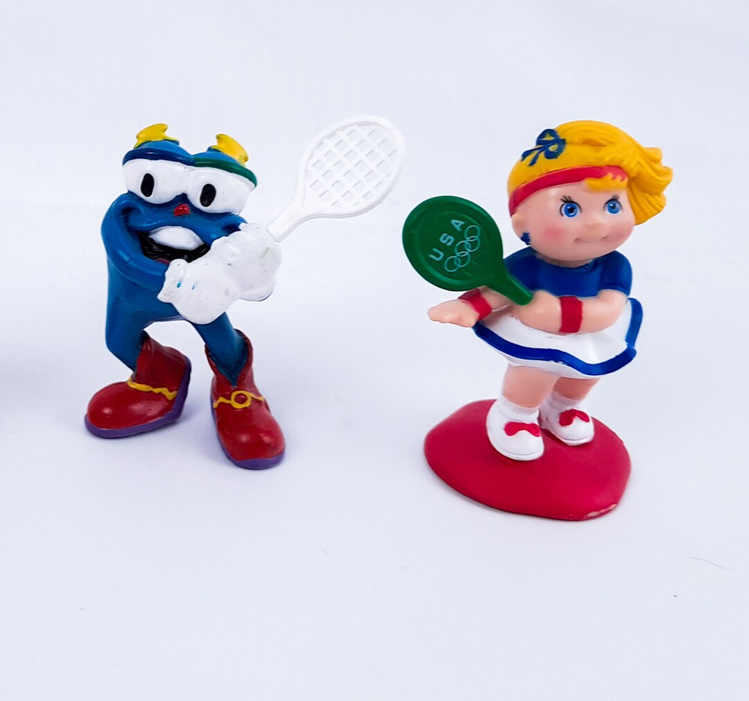 Vintage Mcdonalds Happy Meal Toys Playing Tennis, Olympics Cabbage ...