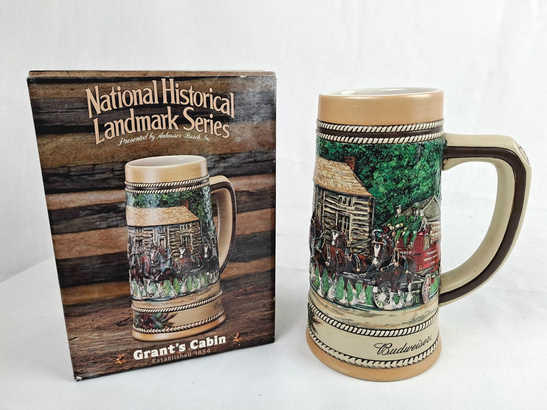 1988 Budweiser Grant’s Cabin Beer Stein “A” National Historic Landmark ...