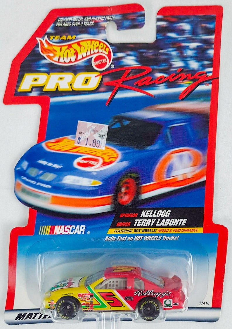 Terry Labonte #5 Kellogg's Racing Vintage NASCAR Hot Wheels Diecast Car ...
