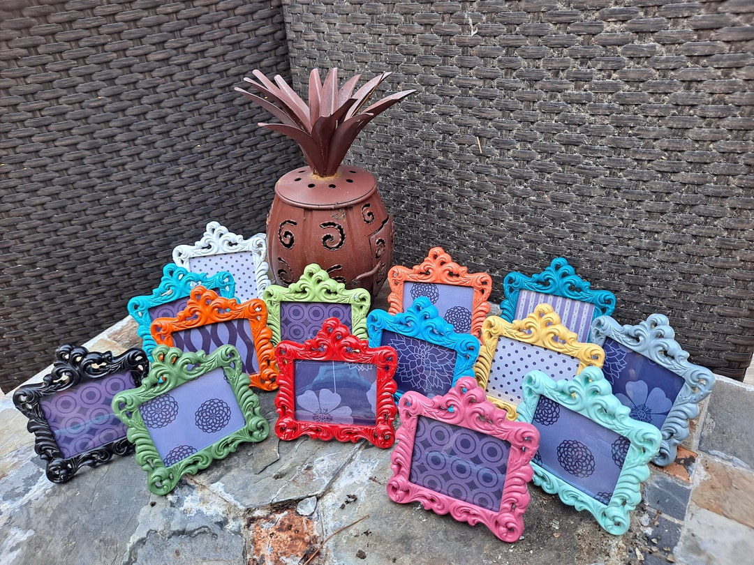 Mini Picture Frames, 2.5x2 Photo SCROLL Design, Tiny Baroque Frames ...