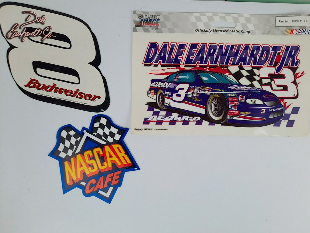 Dale Earnhardt Jr Decals NASCAR AC Delco #3, Budweiser #8 and Nascar ...