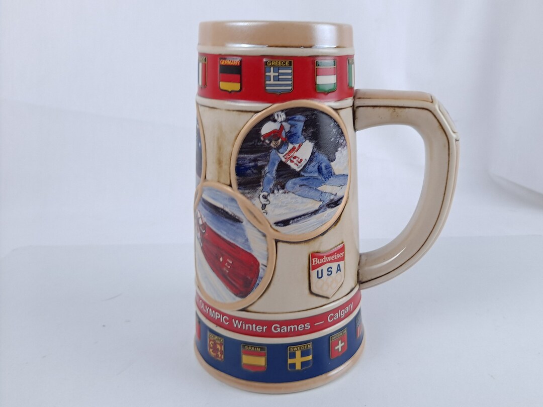 1988 Budweiser Calgary Olympic Winter Games Collectable Beer Stein by Anheuser Busch - Etsy