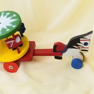 Brio Wood Pony and Carousel Pull Toy, Sweden - Etsy