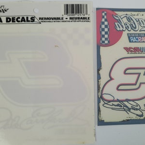 Dale Earnhardt #3 Decals Set of 2 NASCAR Coca Cola Racing and Wincraft ...