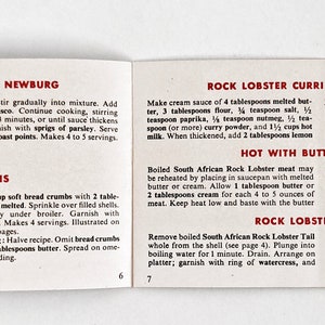1951 South African Rock Lobster Tails Recipe Ideas by A & P Grocery ...
