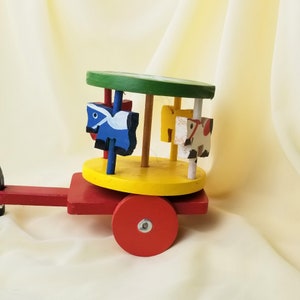 Brio Wood Pony and Carousel Pull Toy, Sweden - Etsy