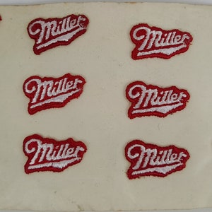 Set of 12 Vintage Miller Beer Embroidered Logo Patches With Adhesive ...