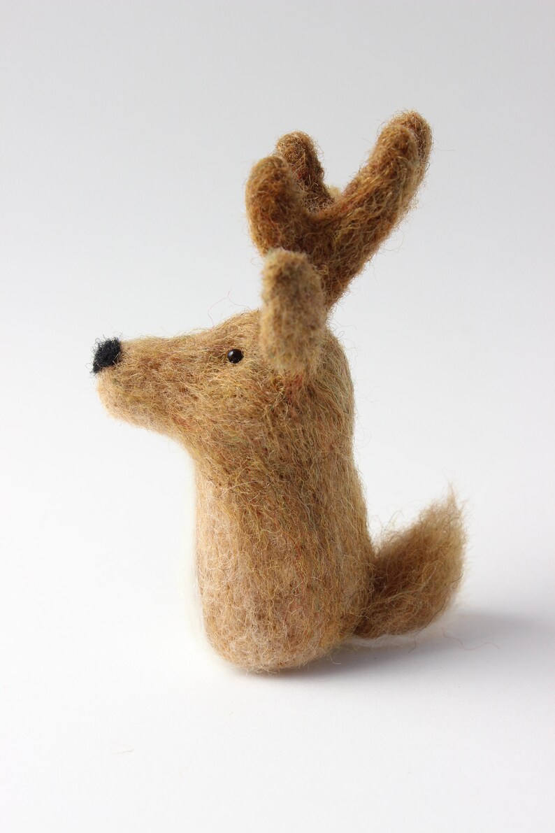 Buck; Deer; Male Deer; Whitetail Deer; Handmade Needle Felted Wool Deer ...