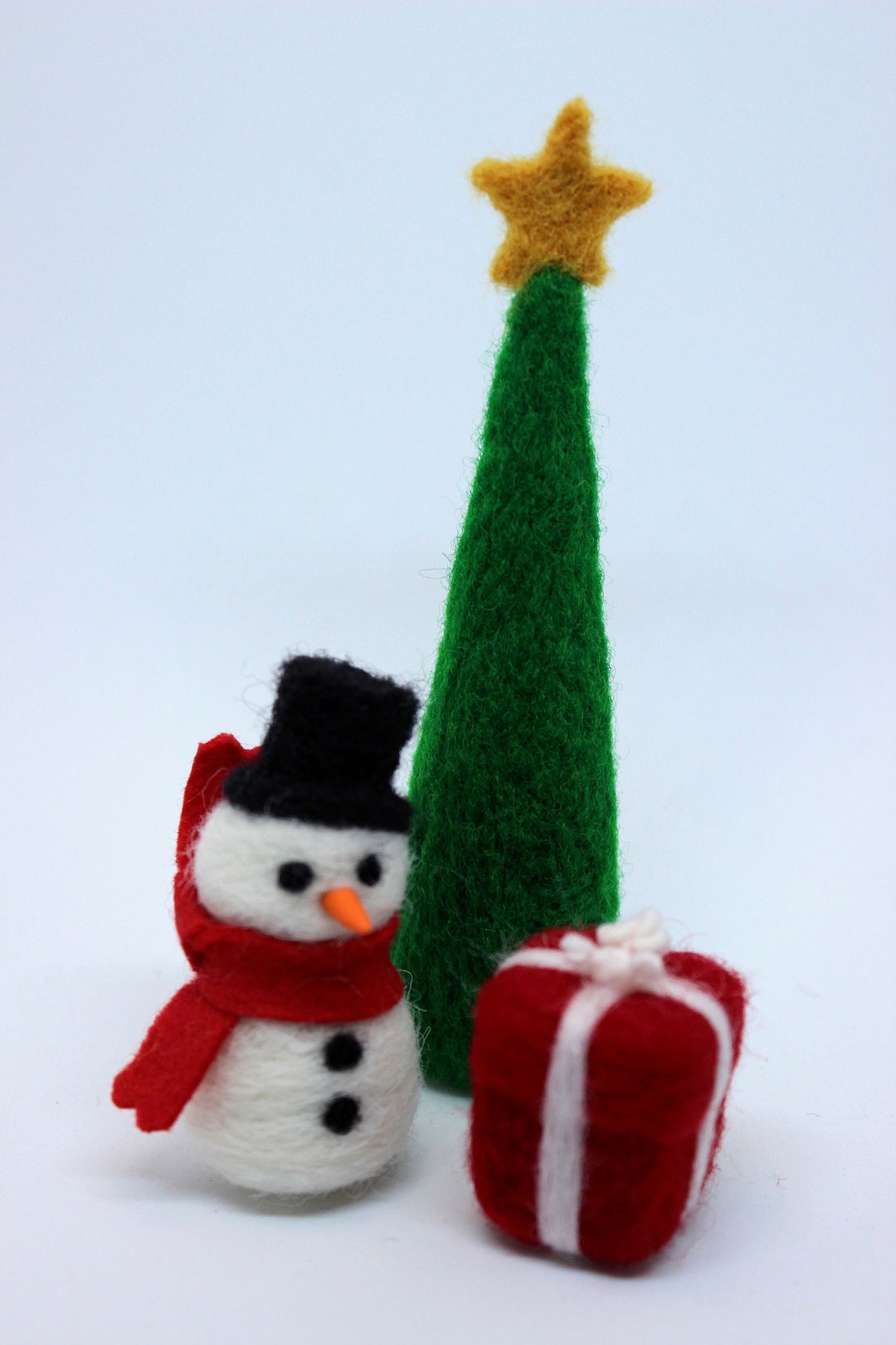 Set of Holiday Felts Handmade Needle Felted Christmas - Etsy