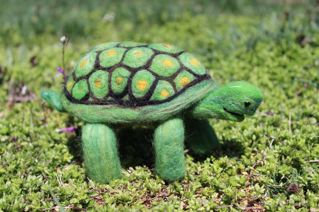 Felted Tortoise; Needle Felted Tortoise; Handmade Tortoise; Wool ...