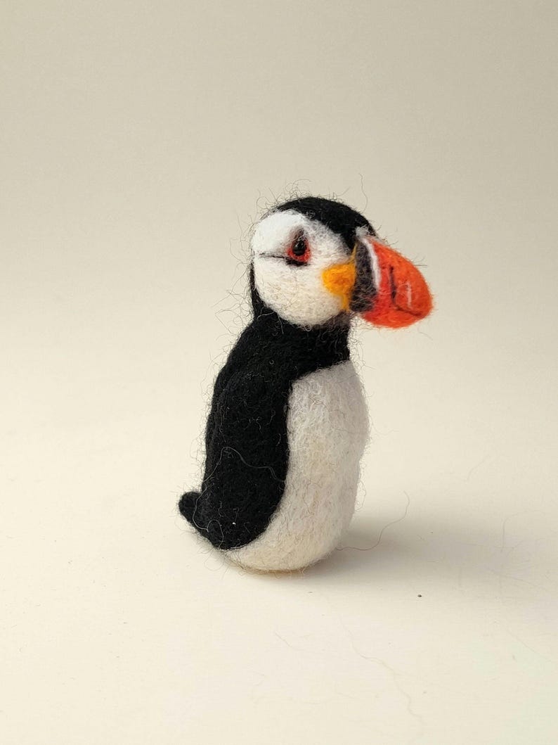 Puffin, Handmade Needle Felted Puffin, Wool Bird - Etsy
