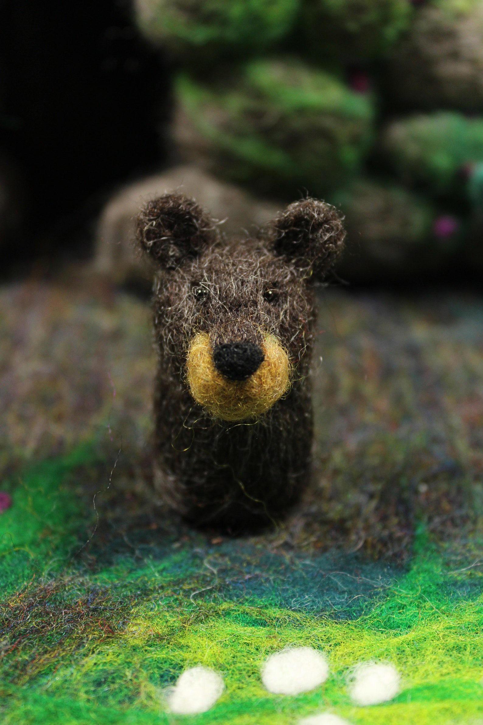 Bears; Handmade Needle Felted Wool Bears; Woodland Bears; Polar Bear ...