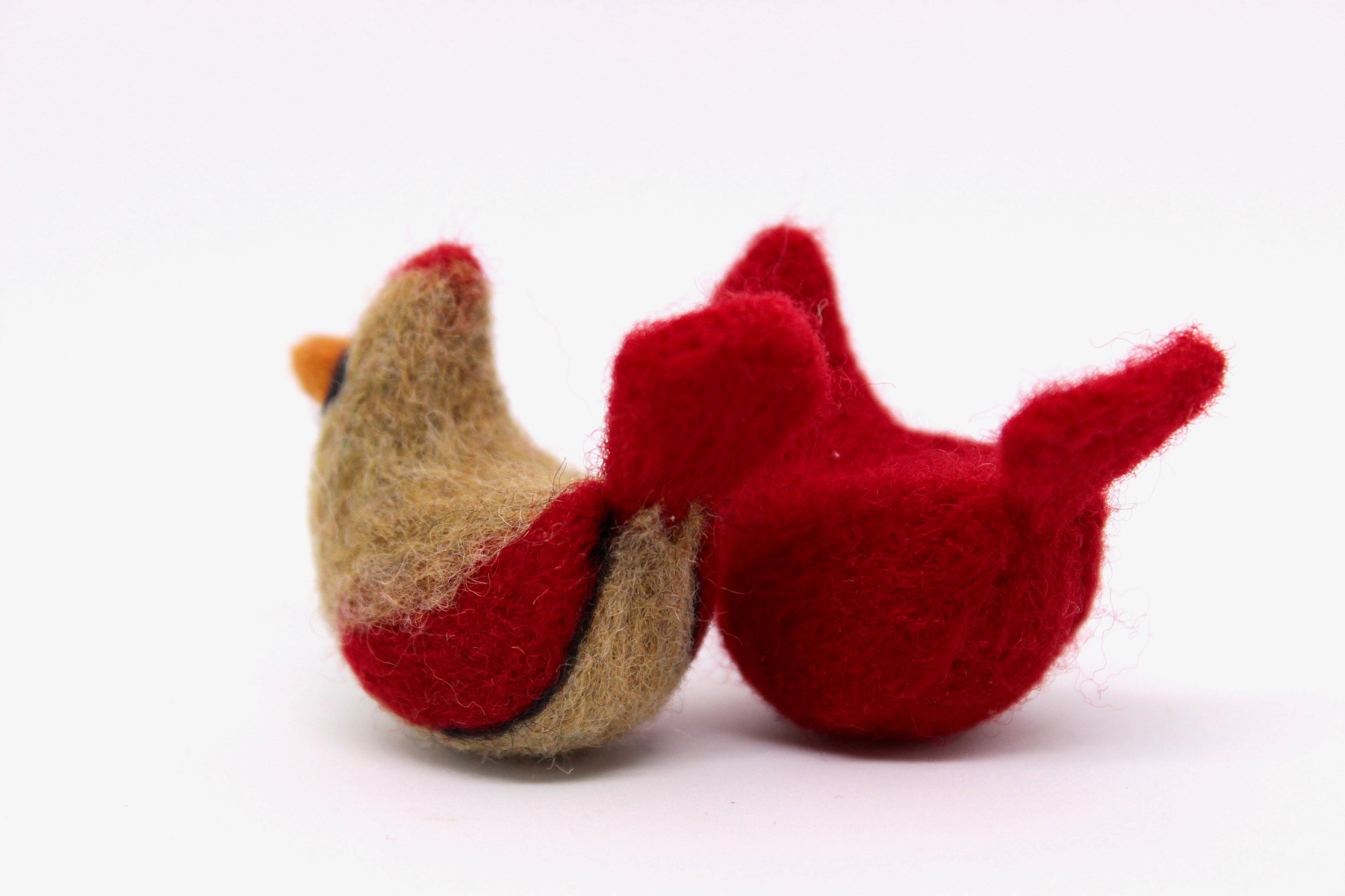 Male and Female Cardinal Pair Handmade Needle Felted Wool - Etsy